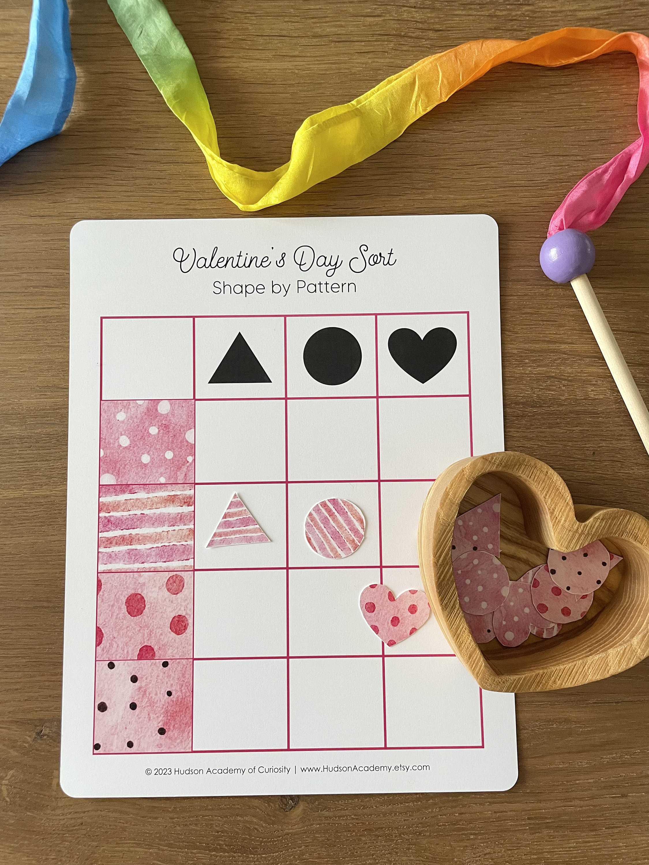 Valentine's Day Sorting Activities Bundle, Size Sorting, Color Sorting ...