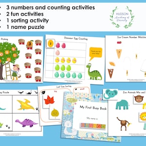 Toddler Busy Book, Printable Busy Book, File Folder Game, Learning ...