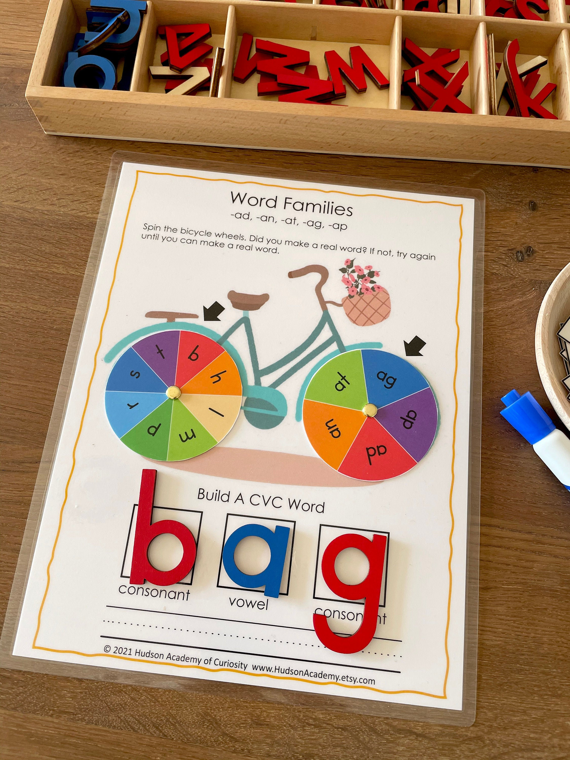 CVC Phonics Game Sight Words Printable Word Families Busy | Etsy