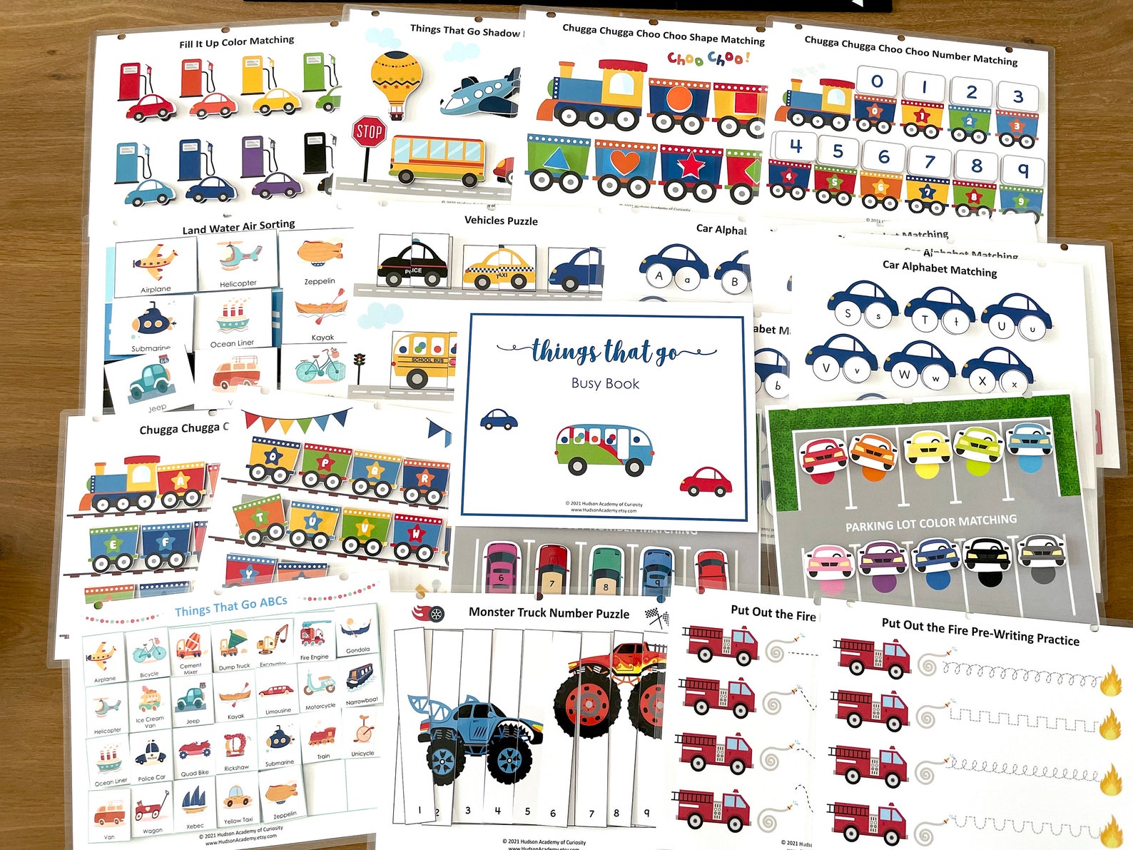 Toddler Vehicle Busy Book: Cars, Trucks, Transportation (digital ...