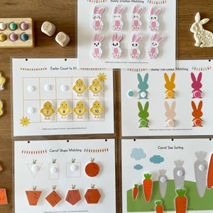 Easter Busy Book, Toddler Busy Book Bundle, Easter Basket Gift, Numbers ...