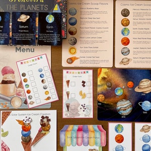 Solar System Printable PDF, Planets Ice Cream Parlor Pretend Play ...