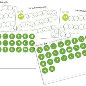 BUSY BOOK PRINTABLE Worksheet, Alphabet Caterpillar Worksheet, Quiet ...