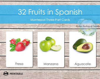 SPANISH Geometric Shapes 3 Part Cards Watercolor: (Instant Download) - Etsy