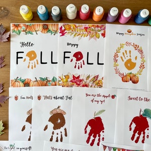Fall Handprint Craft Bundle, Thanksgiving Handprint Footprint, Autumn ...