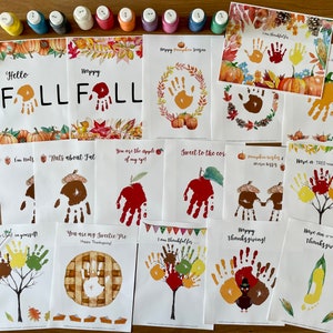 Fall Handprint Craft Bundle, Thanksgiving Handprint Footprint, Autumn ...