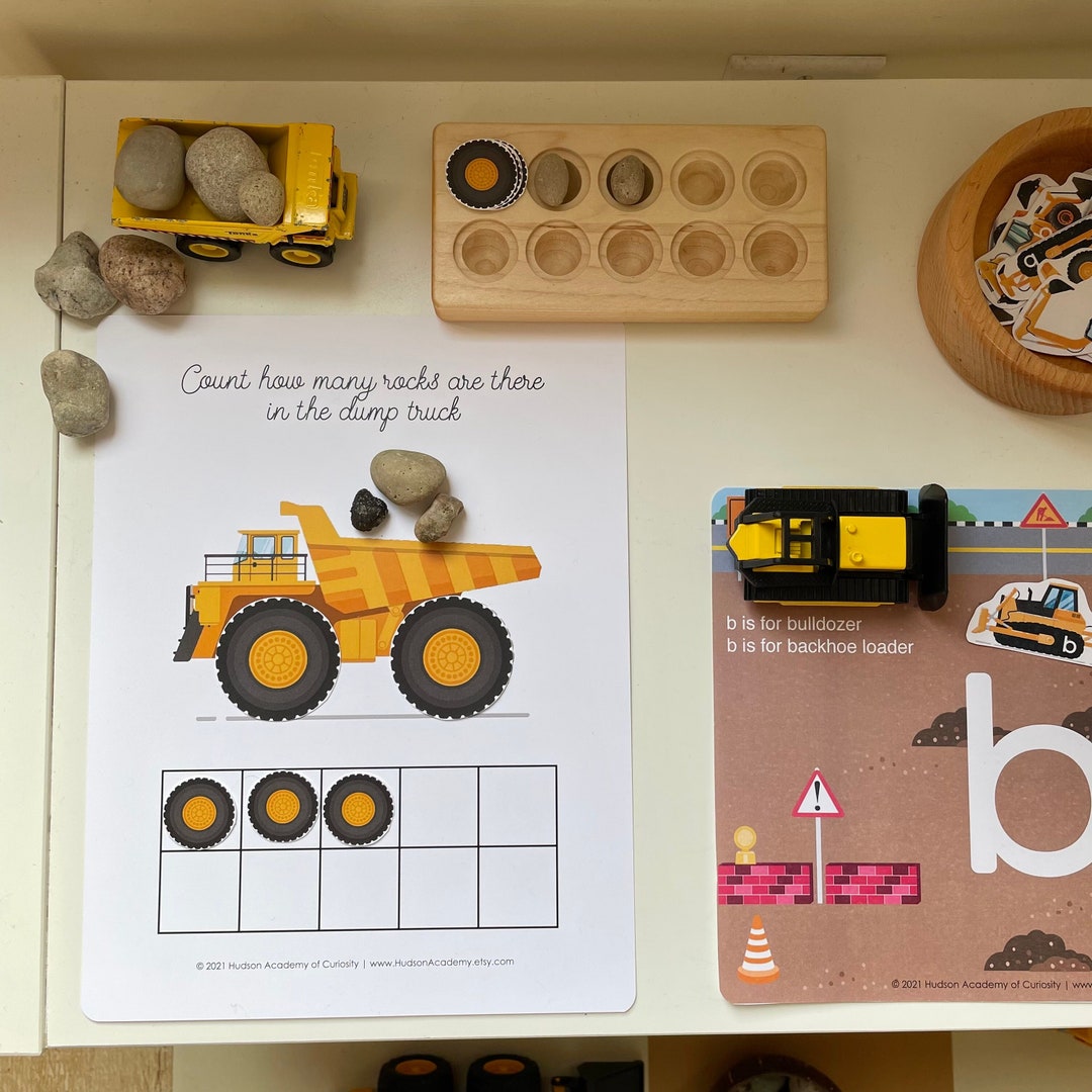 Construction Vehicle Activity Pack: Montessori Flashcards (digital ...