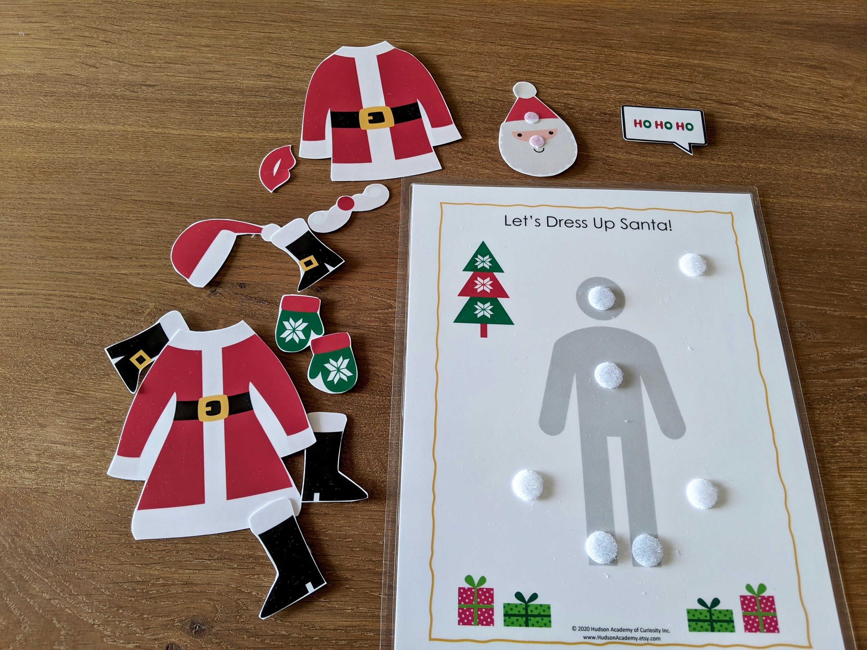 Santa Paper Doll Christmas Busy Book Winter Indoor Activity | Etsy