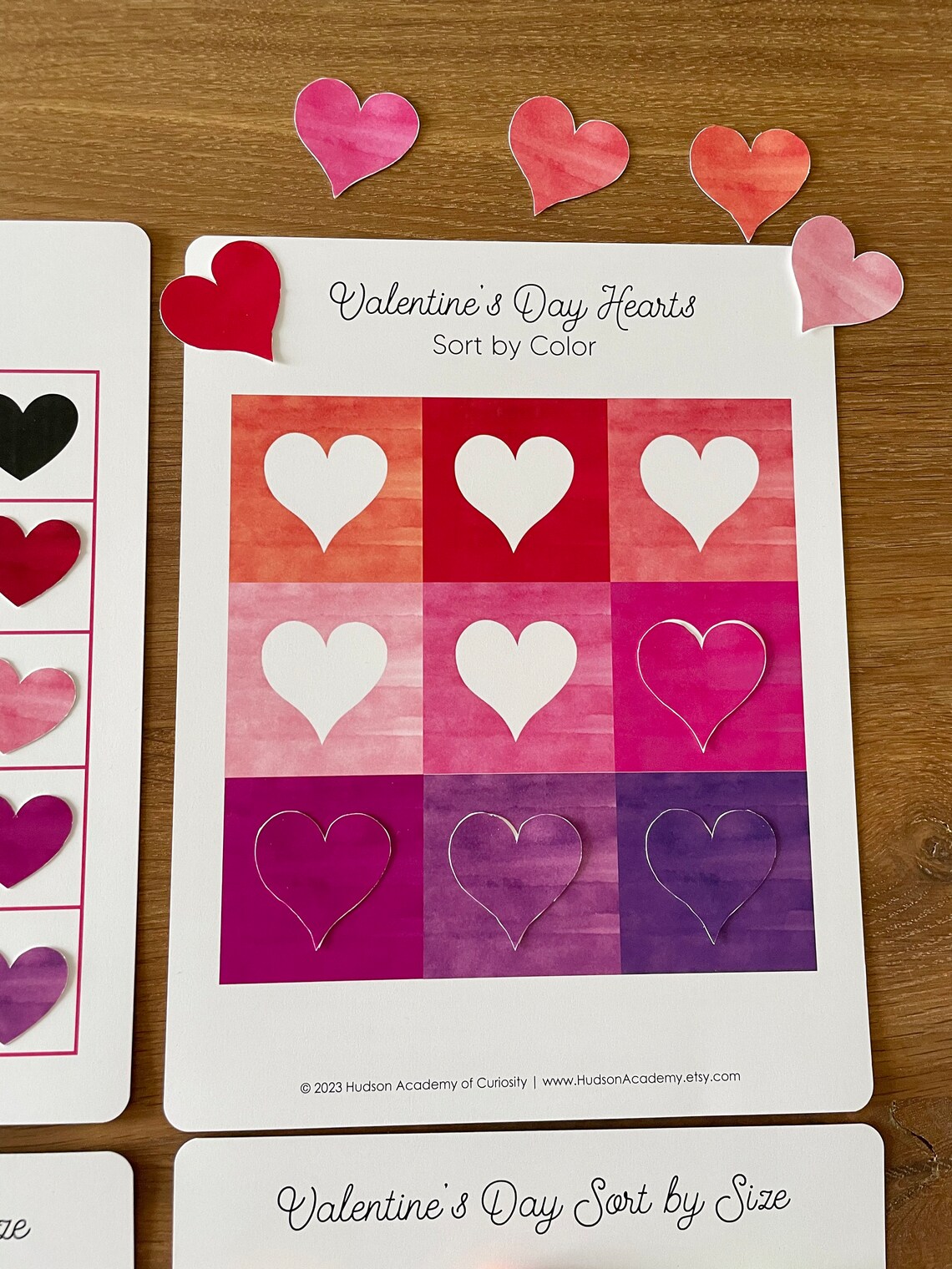 Valentine's Day Sorting Activities Bundle, Size Sorting, Color Sorting ...