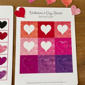 Valentine's Day Sorting Activities Bundle, Size Sorting, Color Sorting ...