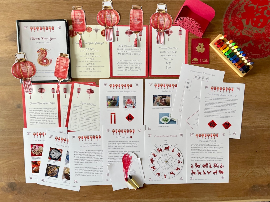 Lunar New Year Learning Pack: Zodiac Animals & Games (printable) - Etsy