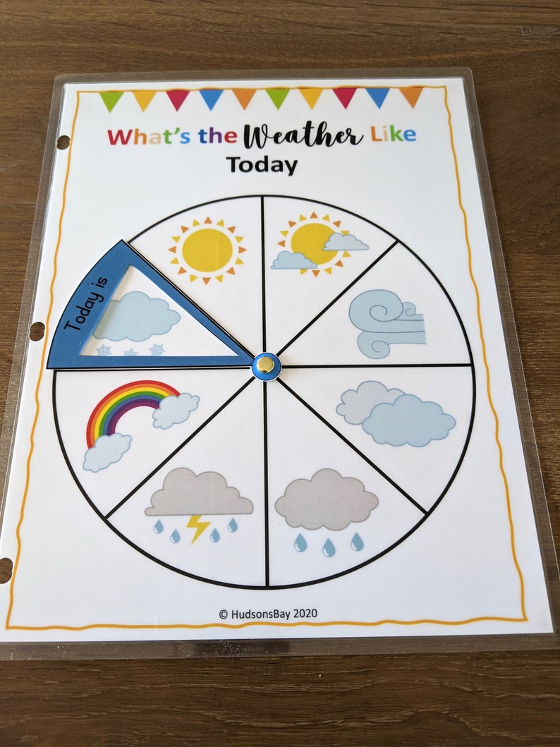 Weather Wheel Circle Time Printable The Weather Printable - Etsy France