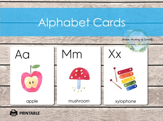 Alphabet A-Z Flashcards Beginning Sounds ABCs Flashcards | Etsy