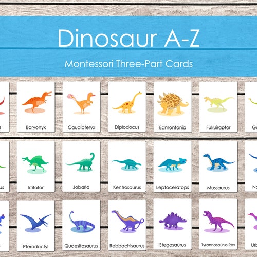 ABC Flashcards Dinosaur Alphabet Cards Learning Letters - Etsy