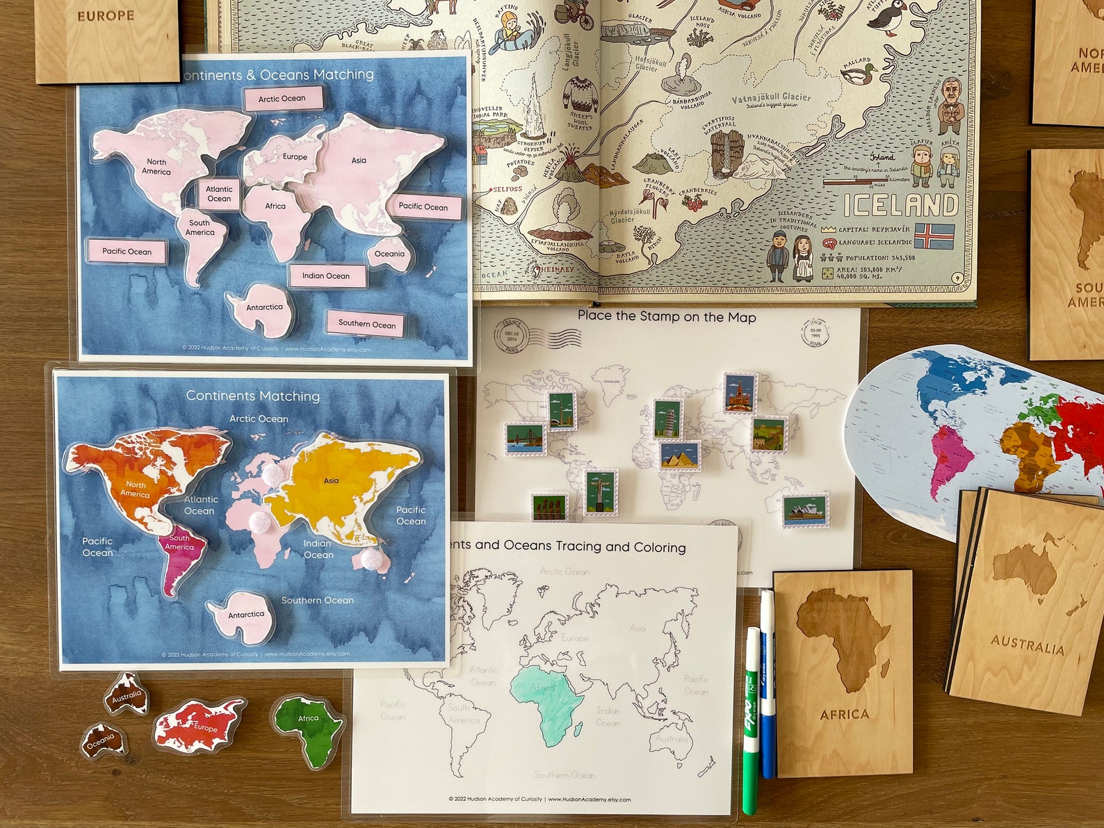 BUSY BOOK PRINTABLE World Map for Preschool and Kindergarten - Etsy Canada