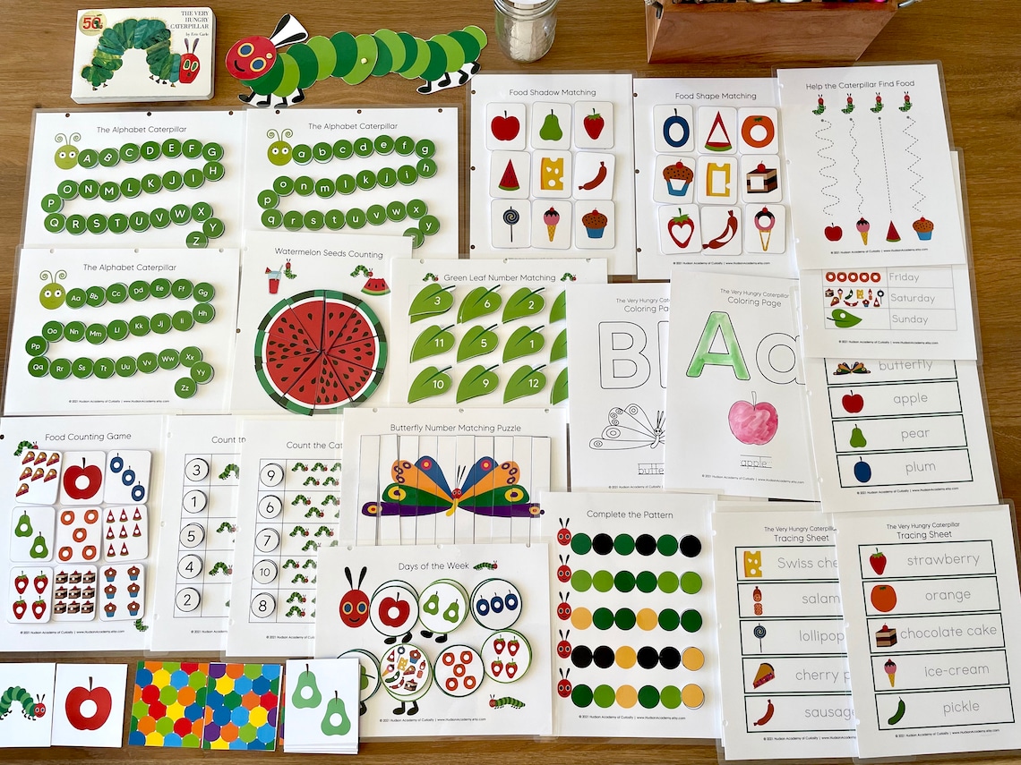 Toddler Busy Book The Very Hungry Caterpillar Alphabet | Etsy