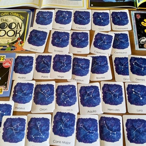 Constellations Astronomy Flashcards, Montessori Three-part Cards ...