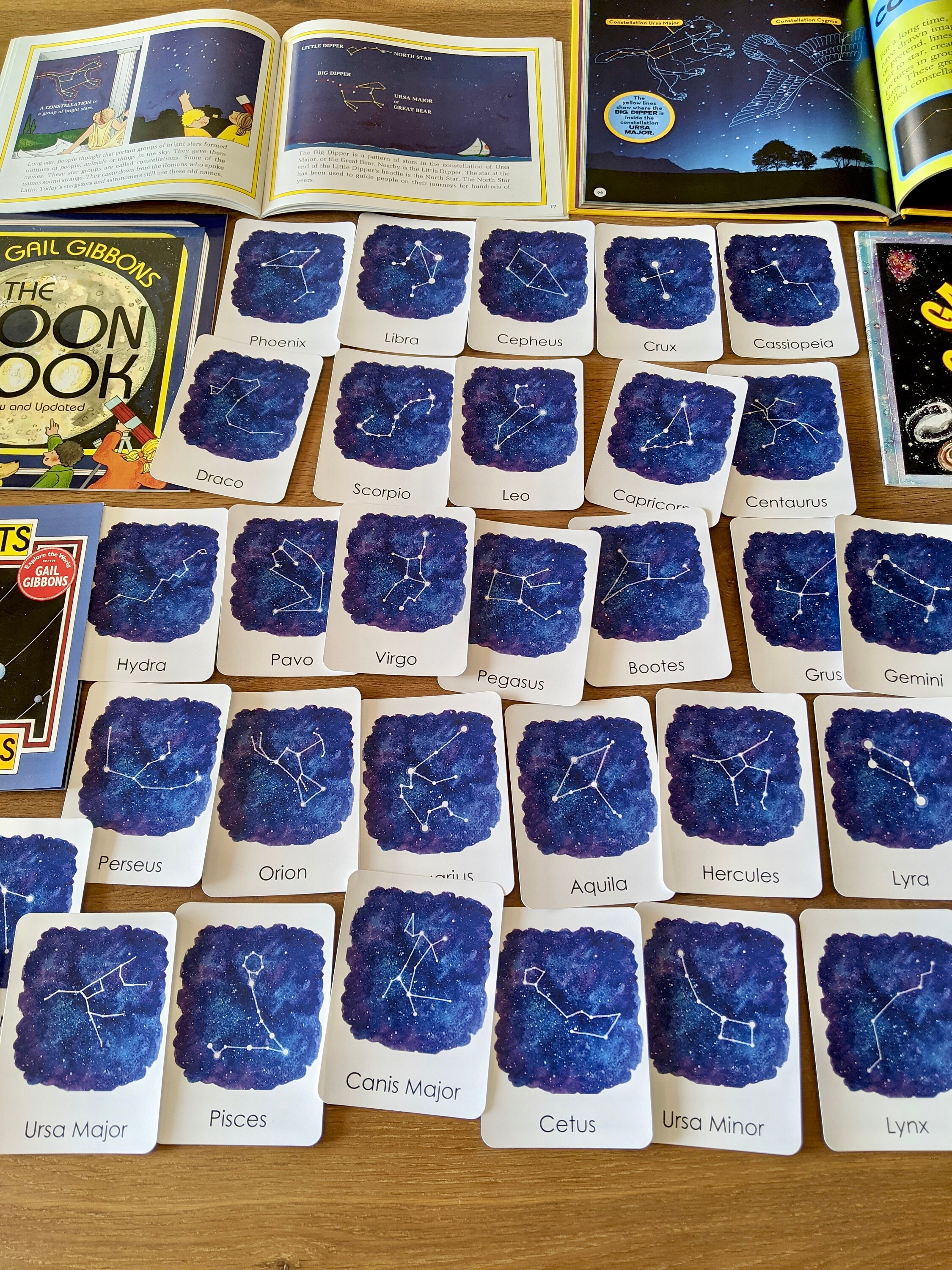 Constellations Astronomy Flashcards Montessori Three-part | Etsy Canada