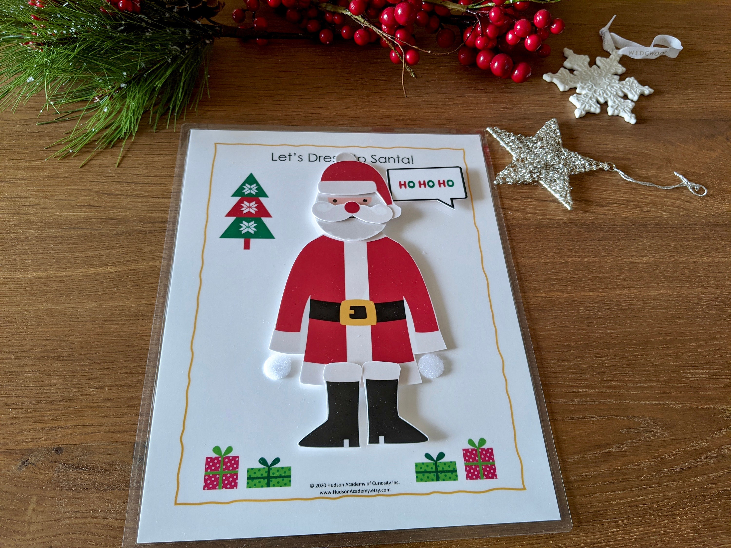 Santa Paper Doll Christmas Busy Book Winter Indoor Activity | Etsy