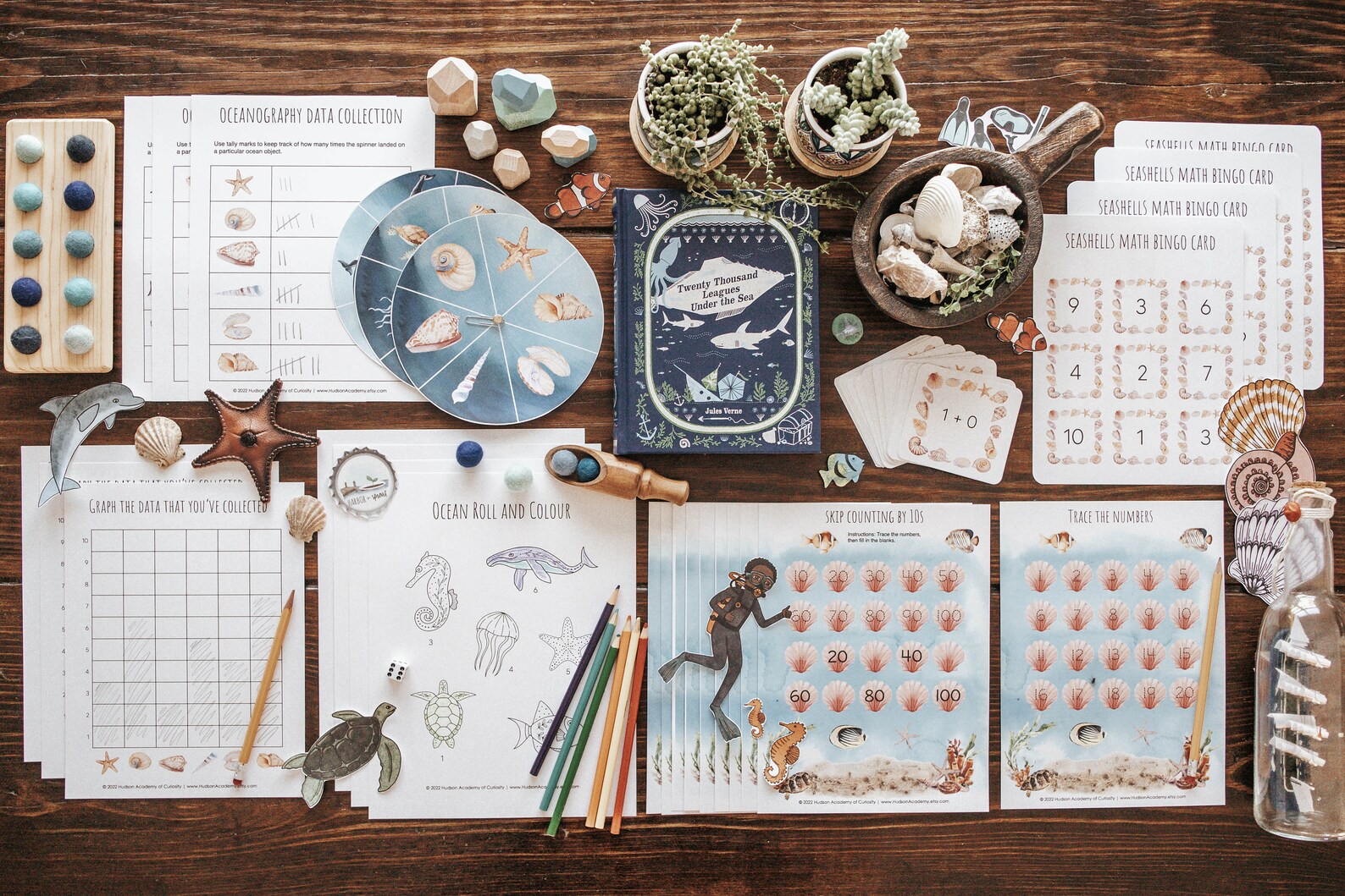 Ocean Math Unit Oceanography Counting and Skip Counting - Etsy