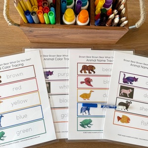 Brown Bear Busy Book: Shape & Color Sorting Game (digital Download) - Etsy