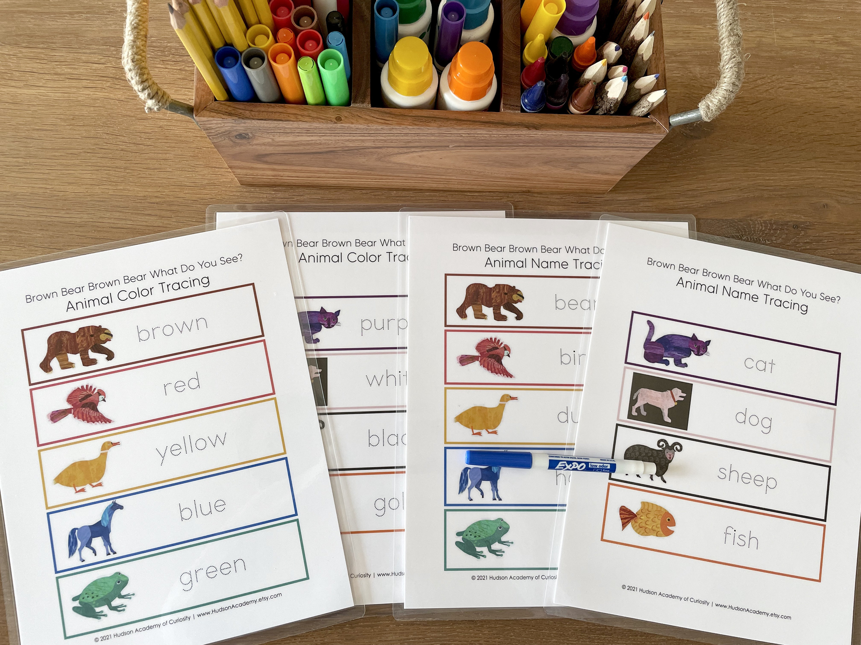 Toddler Busy Book Page Brown Bear Brown Bear What Do You See | Etsy