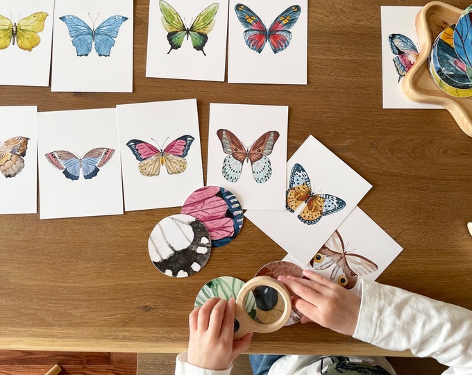 Butterfly Matching Cards, Montessori Materials Printable, Toddler ...