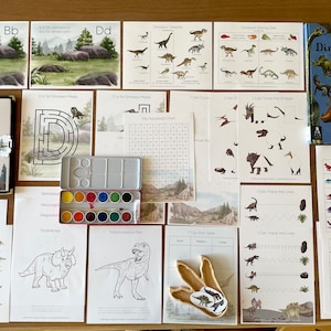 Dinosaur Printable Activity Bundle for Kids; Alphabet Tracing ...