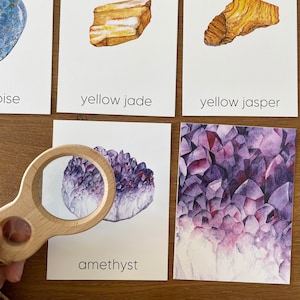 Gemstones Montessori Flashcards: Minerals & Crystals Learning (digital ...
