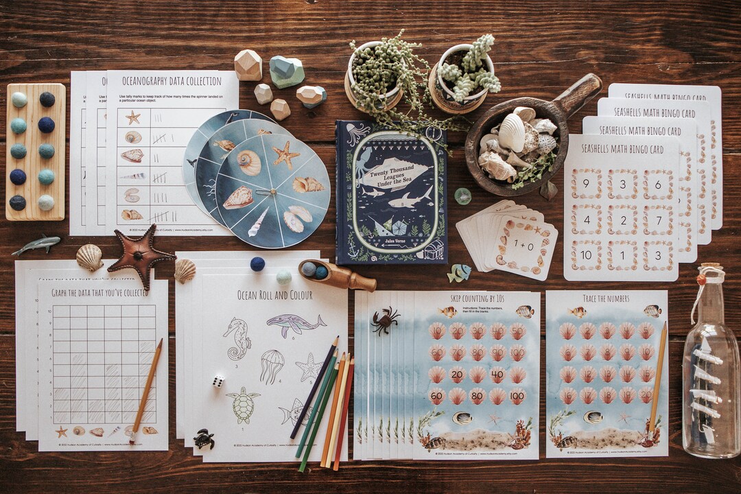 Ocean Math Unit, Oceanography, Counting and Skip Counting, Preschool ...