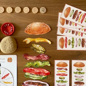 Build-a-burger Printable Activity: Kids Cooking Game With Spinner Wheel ...