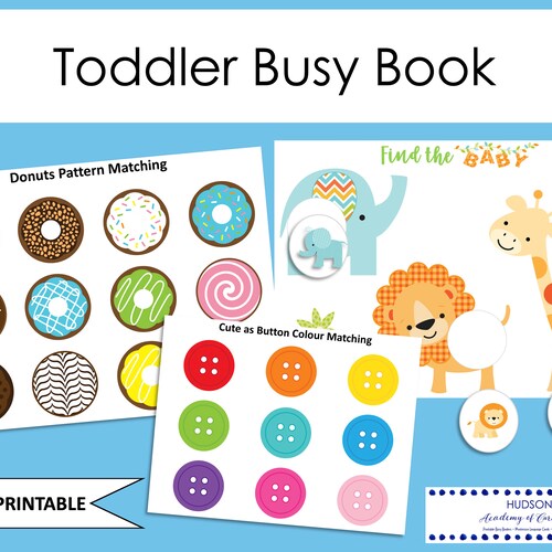 Preschool Learning Binder Toddler Busy Book Printable - Etsy