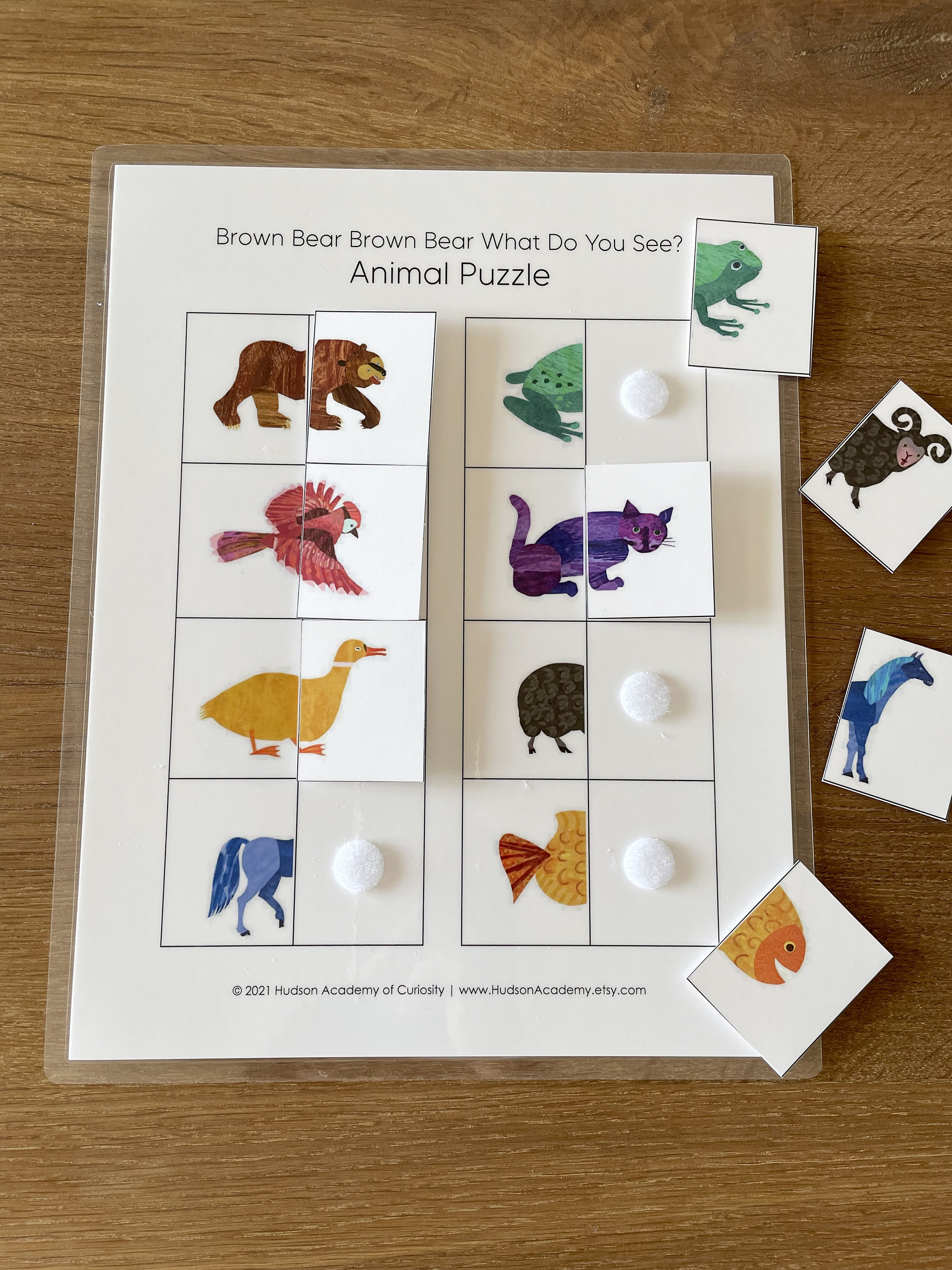 Toddler Busy Book Page Brown Bear Brown Bear What Do You See | Etsy