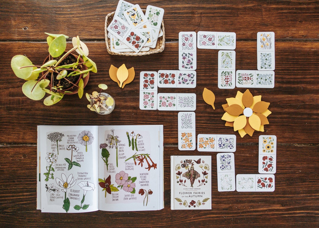 Flower Dominoes Game: Printable Matching for Toddlers (instant Download ...