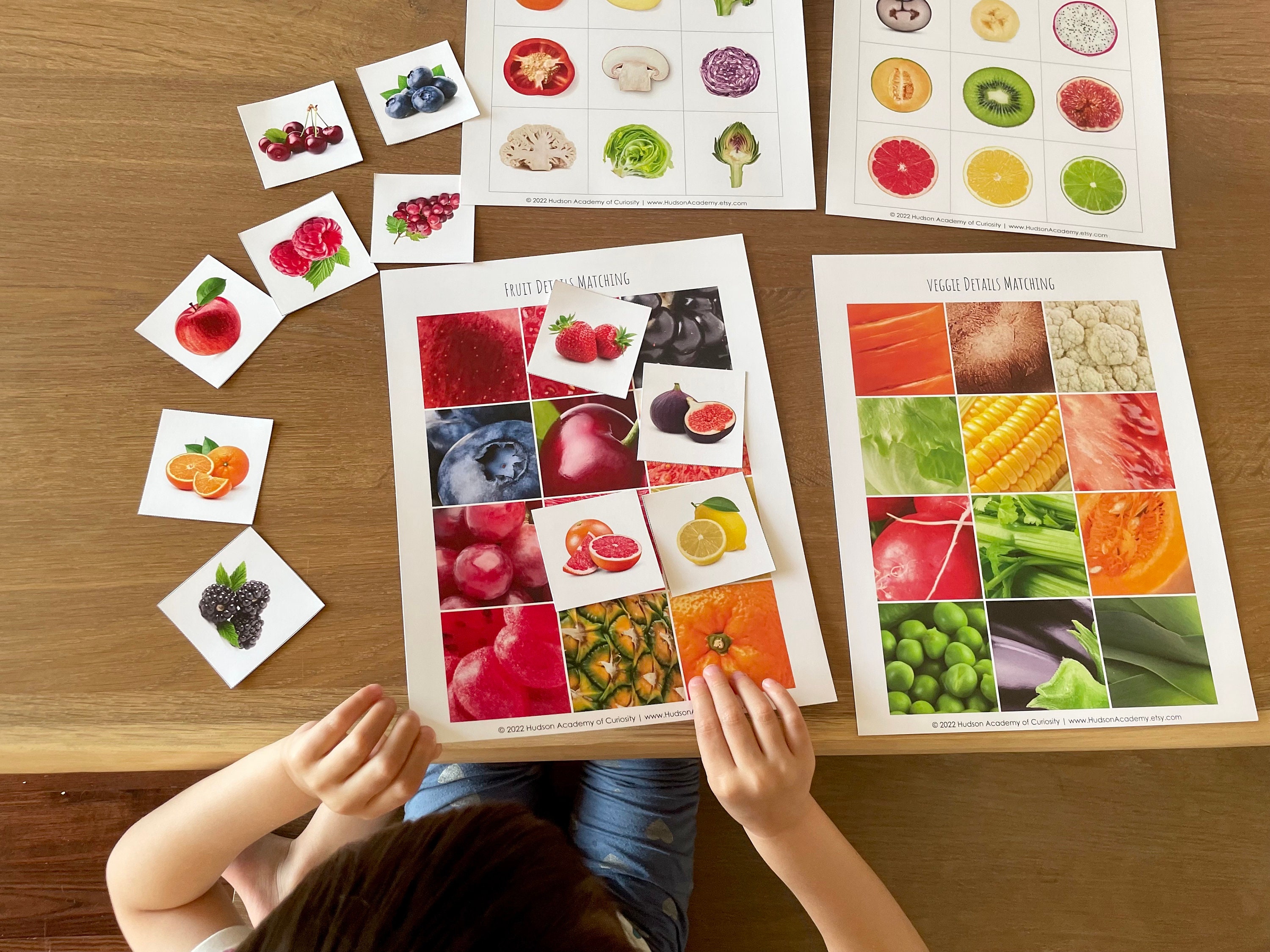 Fruit & Veggie Matching Cards: Montessori Printable (PDF) - Etsy