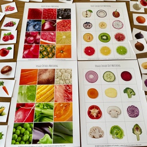Fruit and Veggie Matching Cards, Fruit and Veggie Inside Out Matching ...