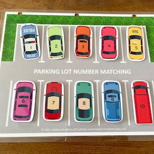 Toddler Busy Book Page, Parking Lot Number Matching, Things That Go ...