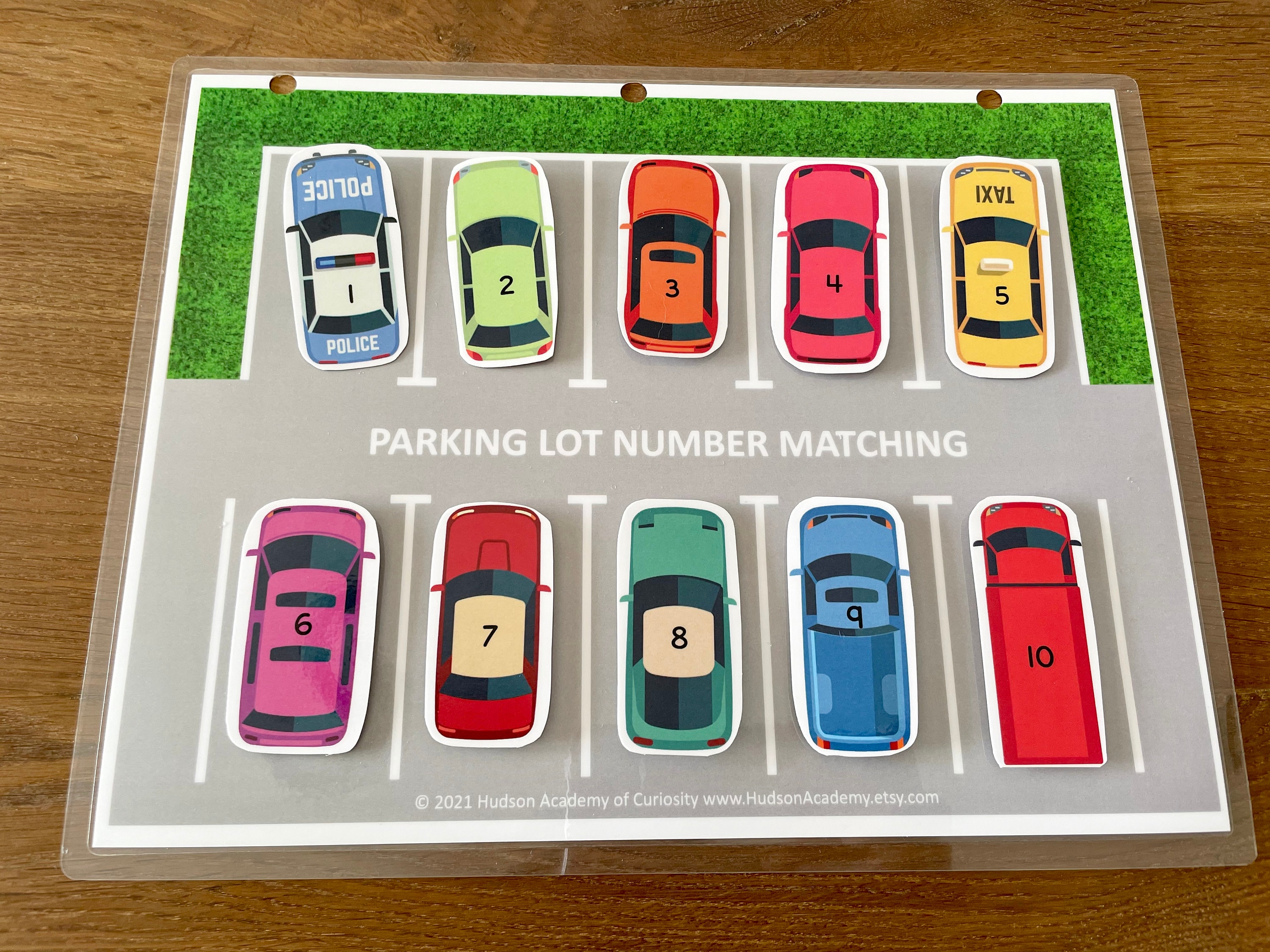 Toddler Busy Book Page Parking Lot Number Matching Things - Etsy UK