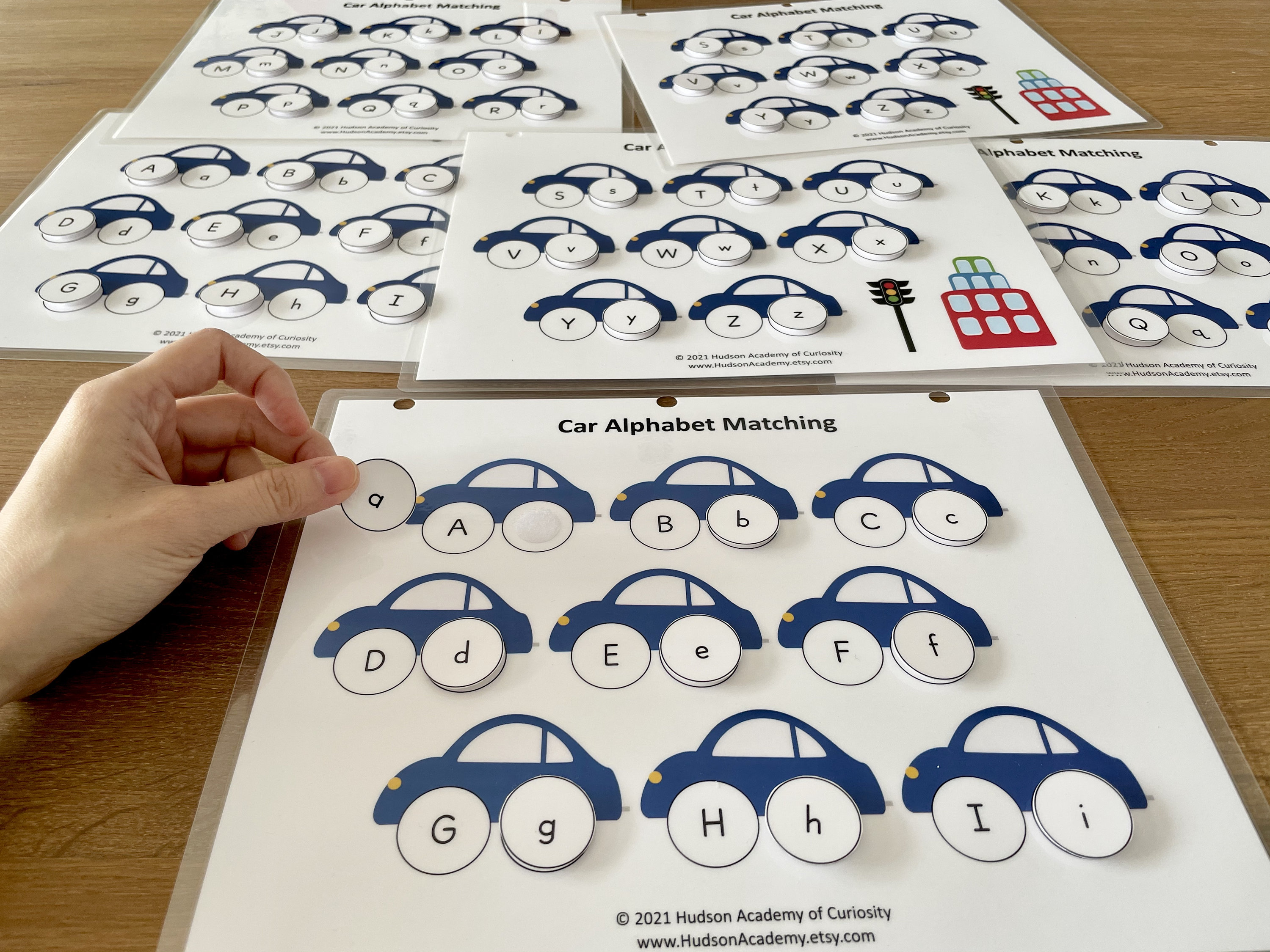 Toddler Busy Book Page Car Alphabet Matching Toddler Abcs | Etsy