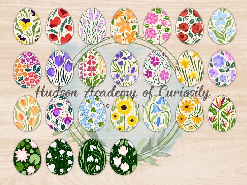 Easter Egg Flower Matching Cards: Spring Montessori Printable (PDF) - Etsy