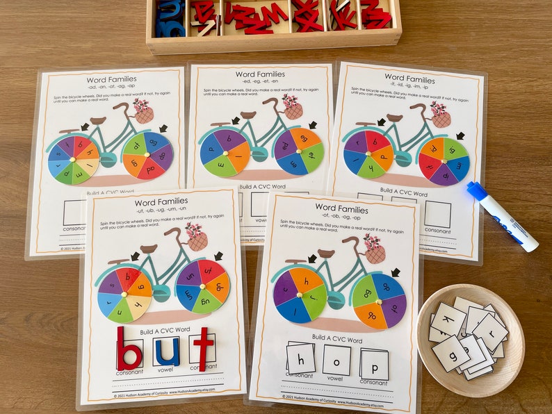 CVC Phonics Game Sight Words Printable Word Families Busy | Etsy