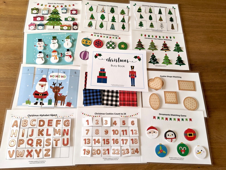 Christmas Busy Book Printable Toddler Busy Book File Folder | Etsy