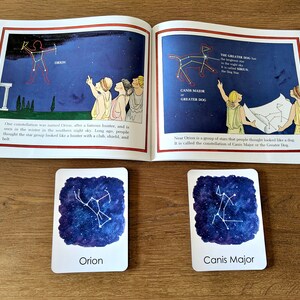 Constellations Astronomy Flashcards, Montessori Three-part Cards ...