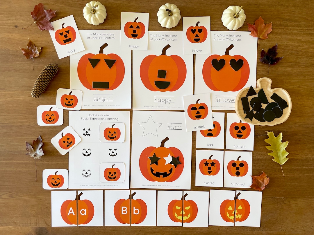 Halloween Jack-o-lantern Emotions Busy Book Bundle (digital Download ...