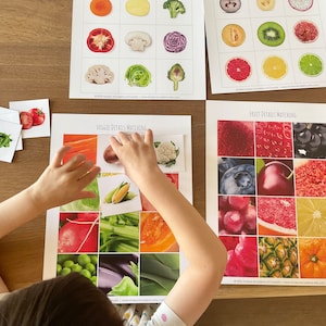 Fruit and Veggie Matching Cards, Fruit and Veggie Inside Out Matching ...