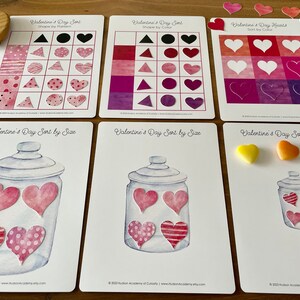 Valentine's Day Sorting Activities Bundle, Size Sorting, Color Sorting ...