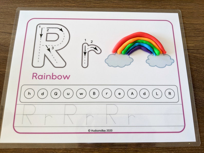 Alphabet Play Dough Mats: Letter Formation, Tracing (PDF) - Etsy