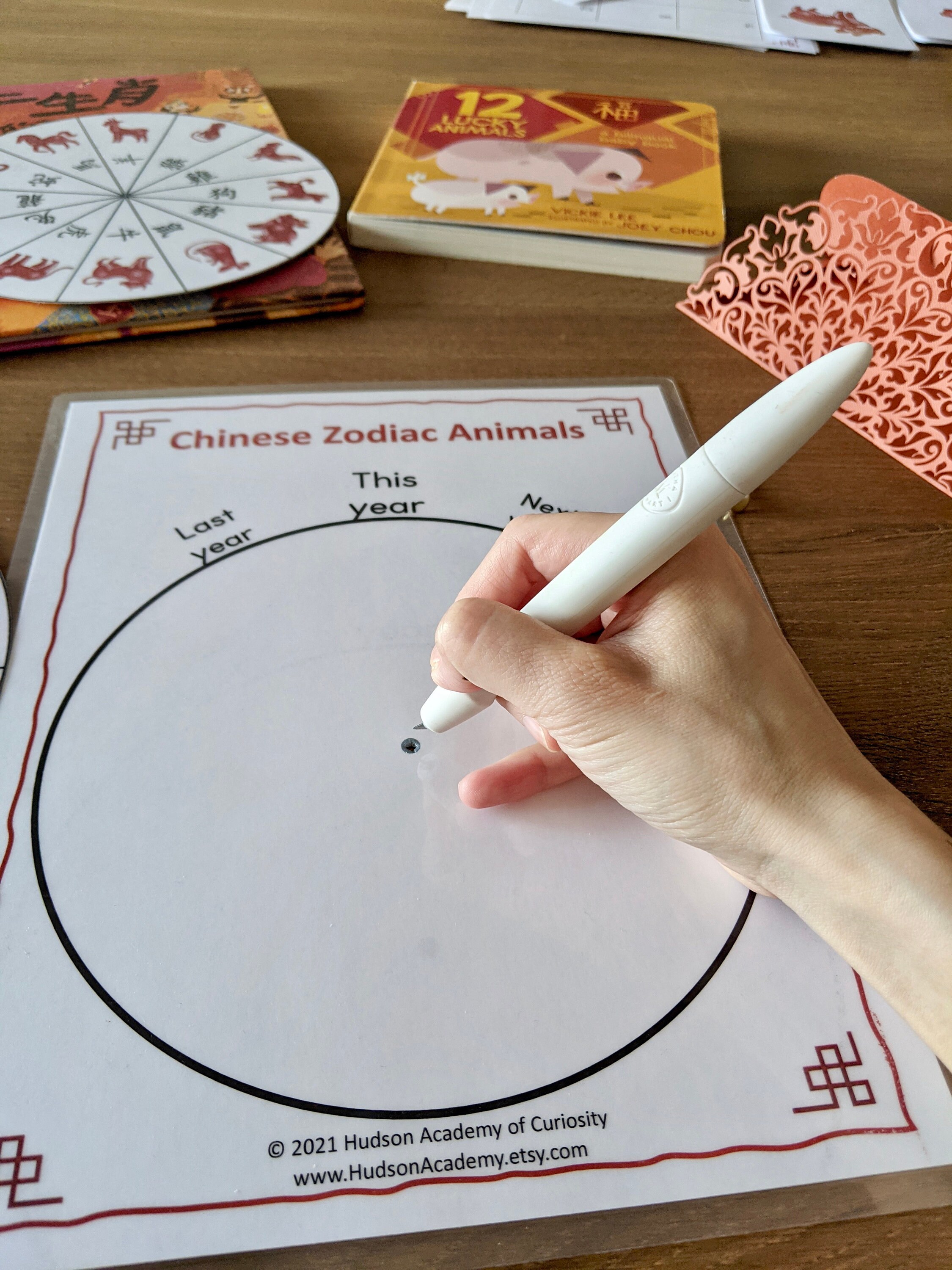 Chinese Zodiac Animals Wheel Lunar New Year Busy Binder - Etsy