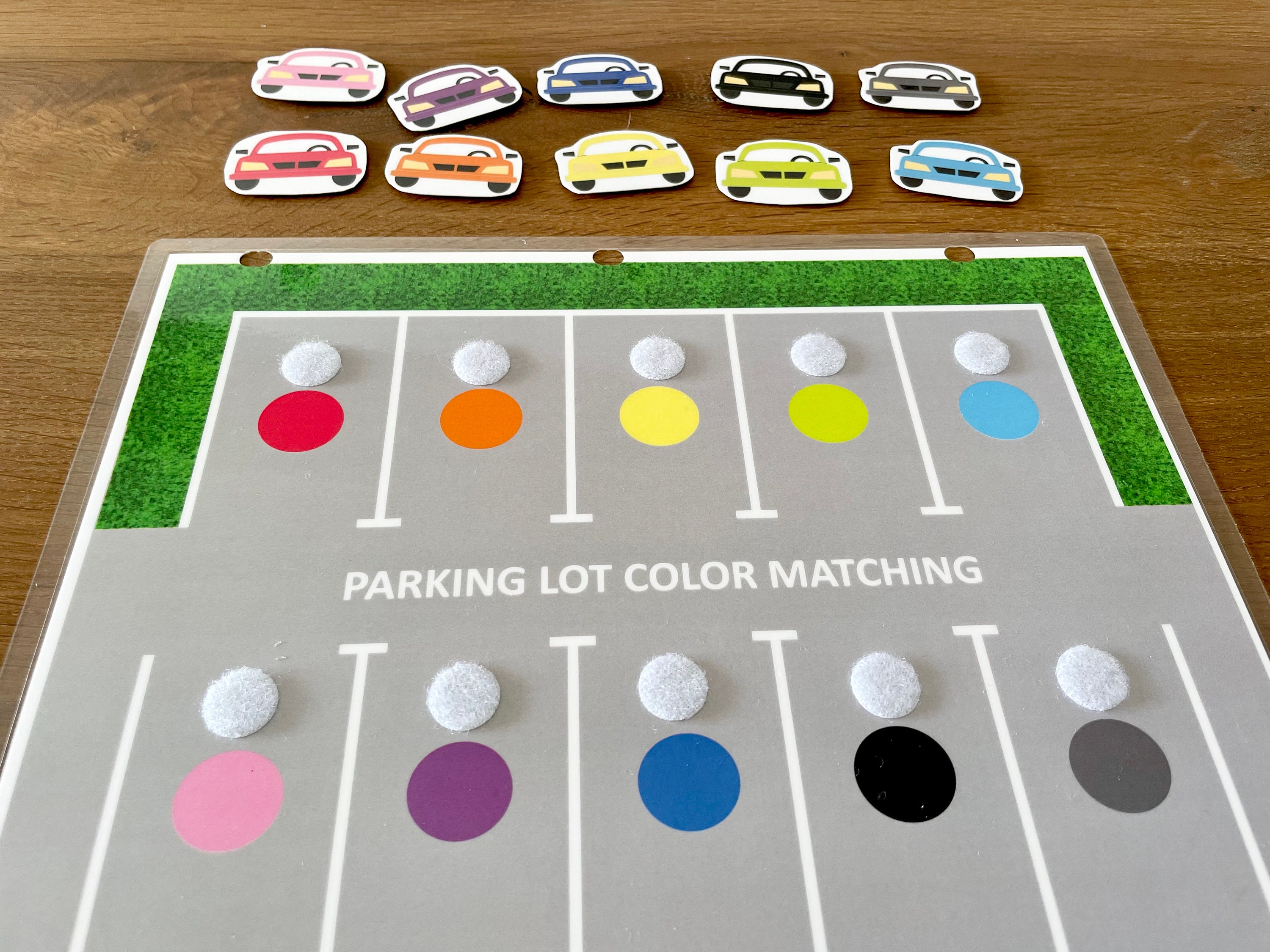 Parking Lot Color Matching Game: Toddler Learning Activity (digital ...
