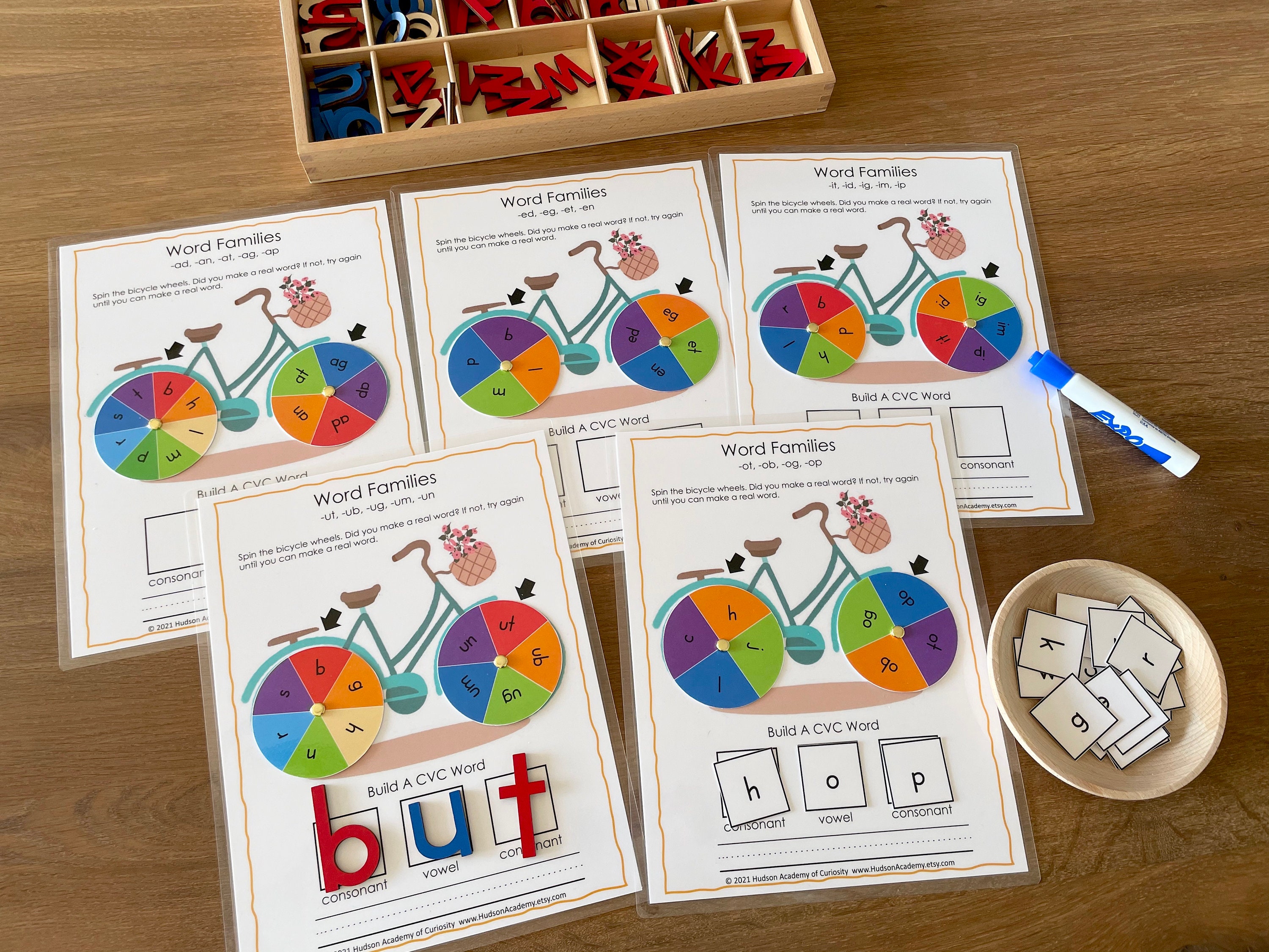 CVC Phonics Game Sight Words Printable Word Families Busy | Etsy